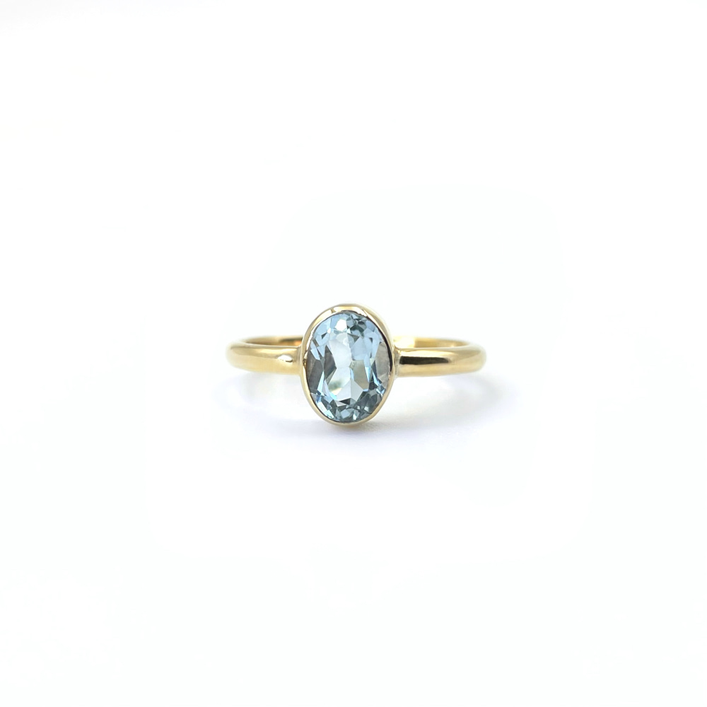 Vintage gouden ring - "Perfect Day" Topaas - Sieradenmeisje