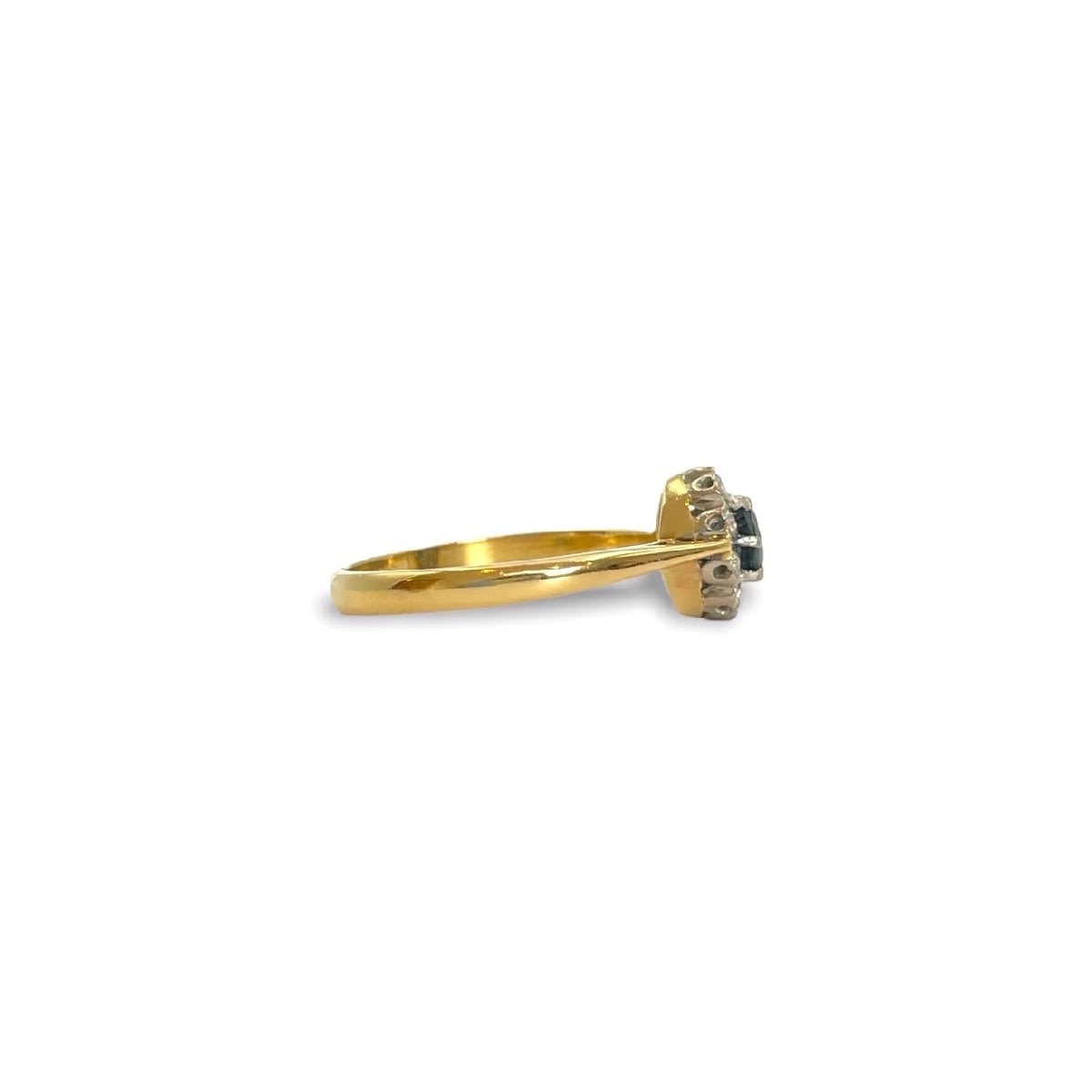 Vintage ring "La Royale" Saffier ring 14 karaat - Sieradenmeisje