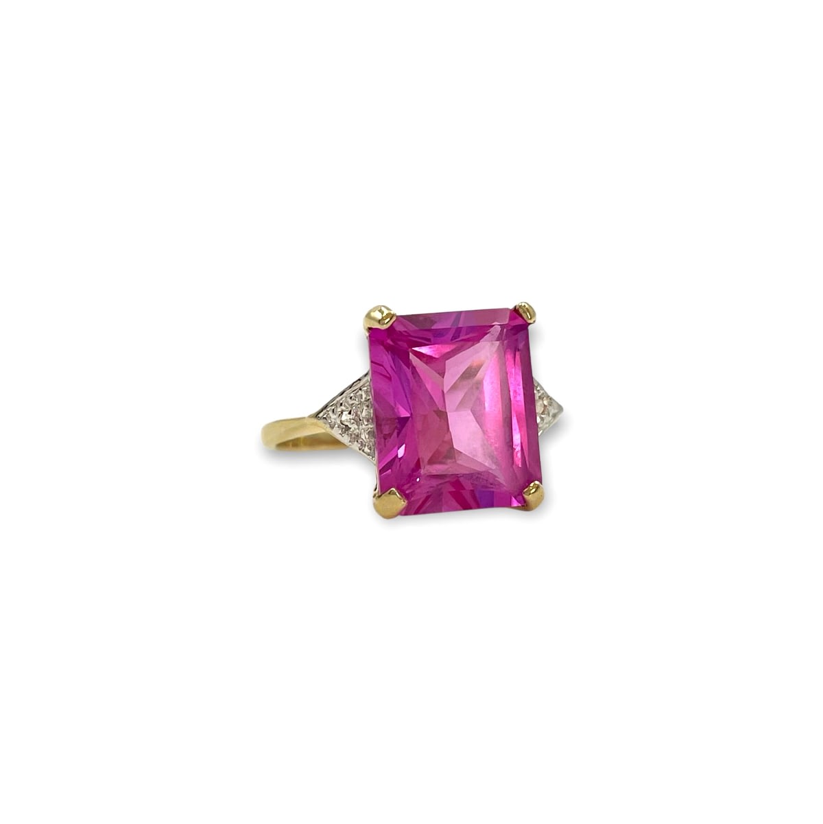 Vintage ring - "Pink Beauty" Roze saffier - Sieradenmeisje